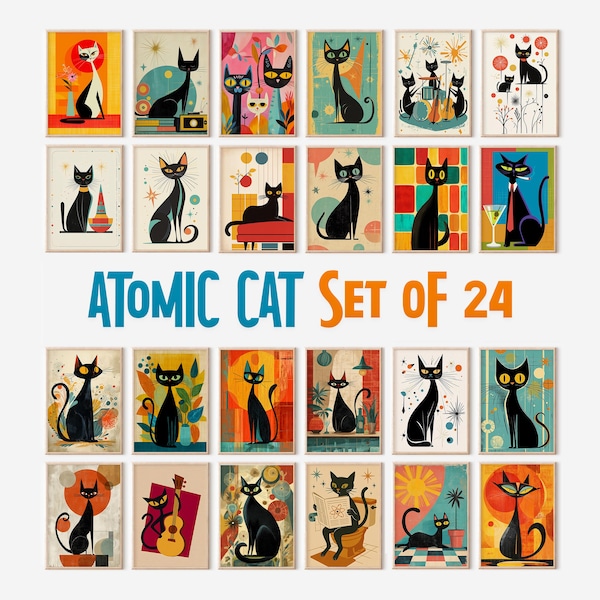 Mcm Cat Art Printable - Etsy UK