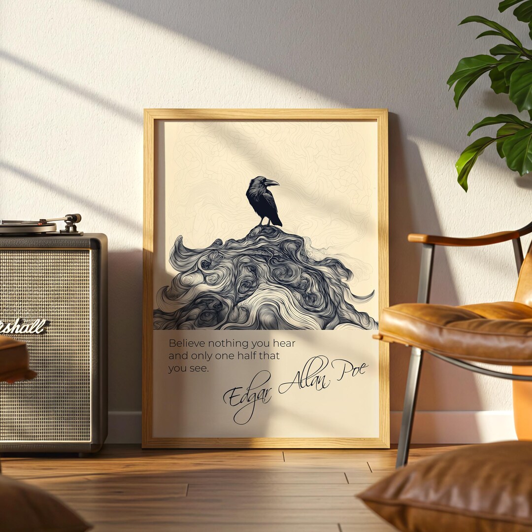 Edgar Allan Poe Poster | Psychology Wall Art, Philosopher Quote Prints ...