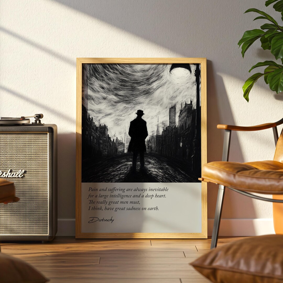 Dostoyevsky Quote Poster: Dark Academia Literary Print (digital ...