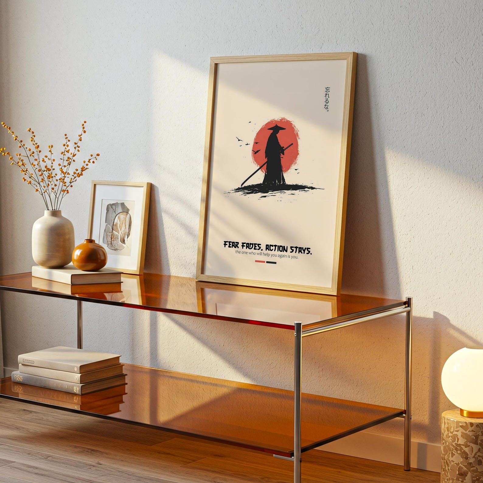 Samurai Motivational Set of 6 Poster: Japanese Art, Motivational Wall ...