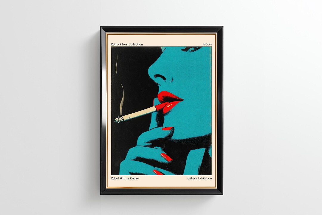 Vintage Smoking Woman Poster, Retro Pop Art (digital Download) - Etsy UK