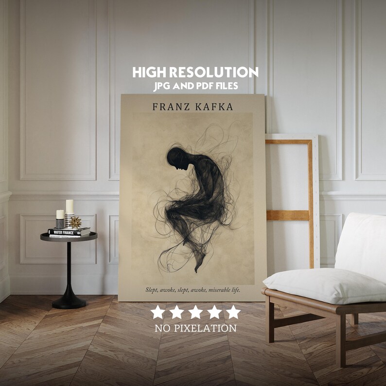 Franz Kafka Poster: Modern Unique Home Decor (digital Download) - Etsy
