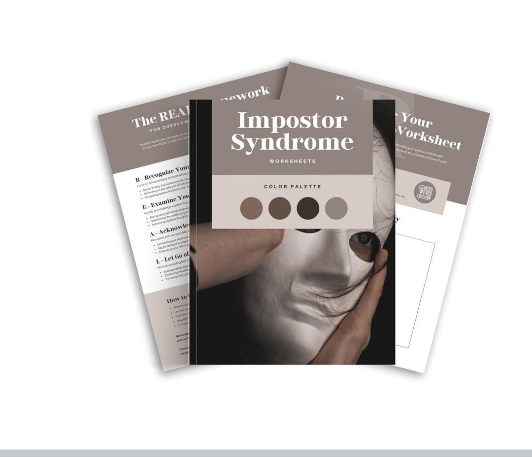 Imposter Syndrome Worksheets, Overcome Self-doubt, Personal Development ...