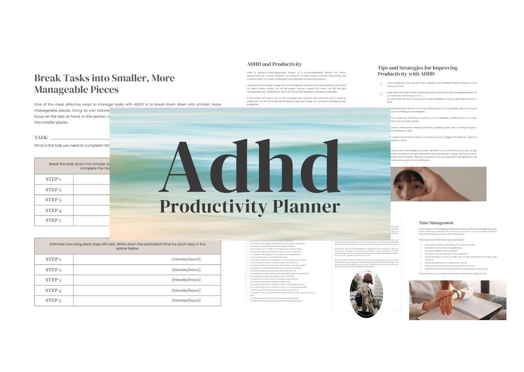 Digital Monthly Planner ADHD, Customizable Organizer for Daily ...