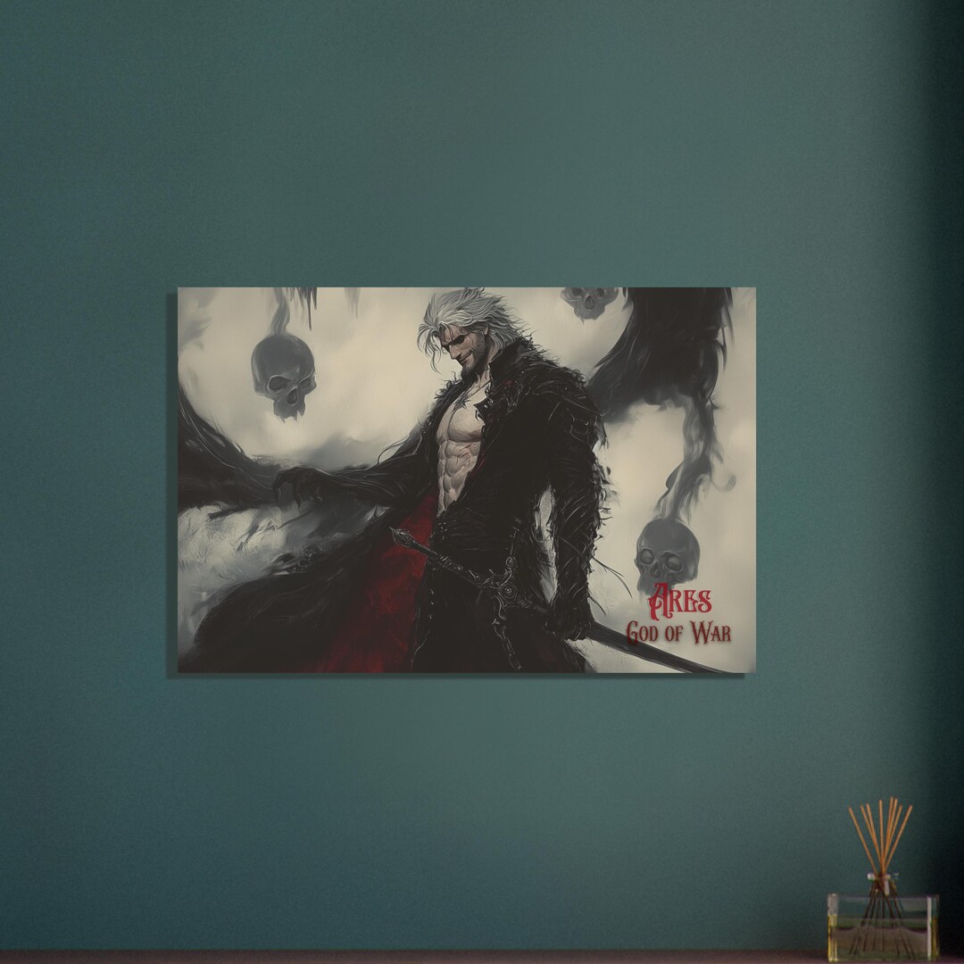 Dark Fantasy Ares Poster | Greek Mythology Art Print | Glossy Premium ...