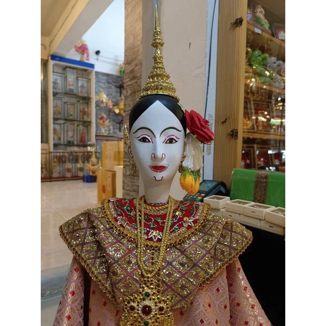 Thai Traditional Puppet – Female Character, 30", Handcrafted, Movable ...