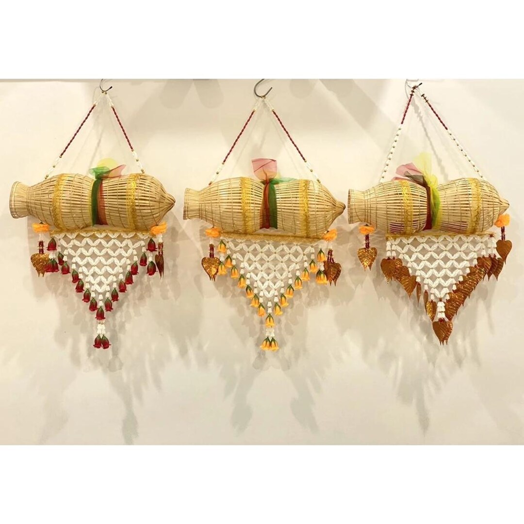 Thai Bamboo Fish Trap Decoration Jumbo 20 Inch Handmade Prosperity ...