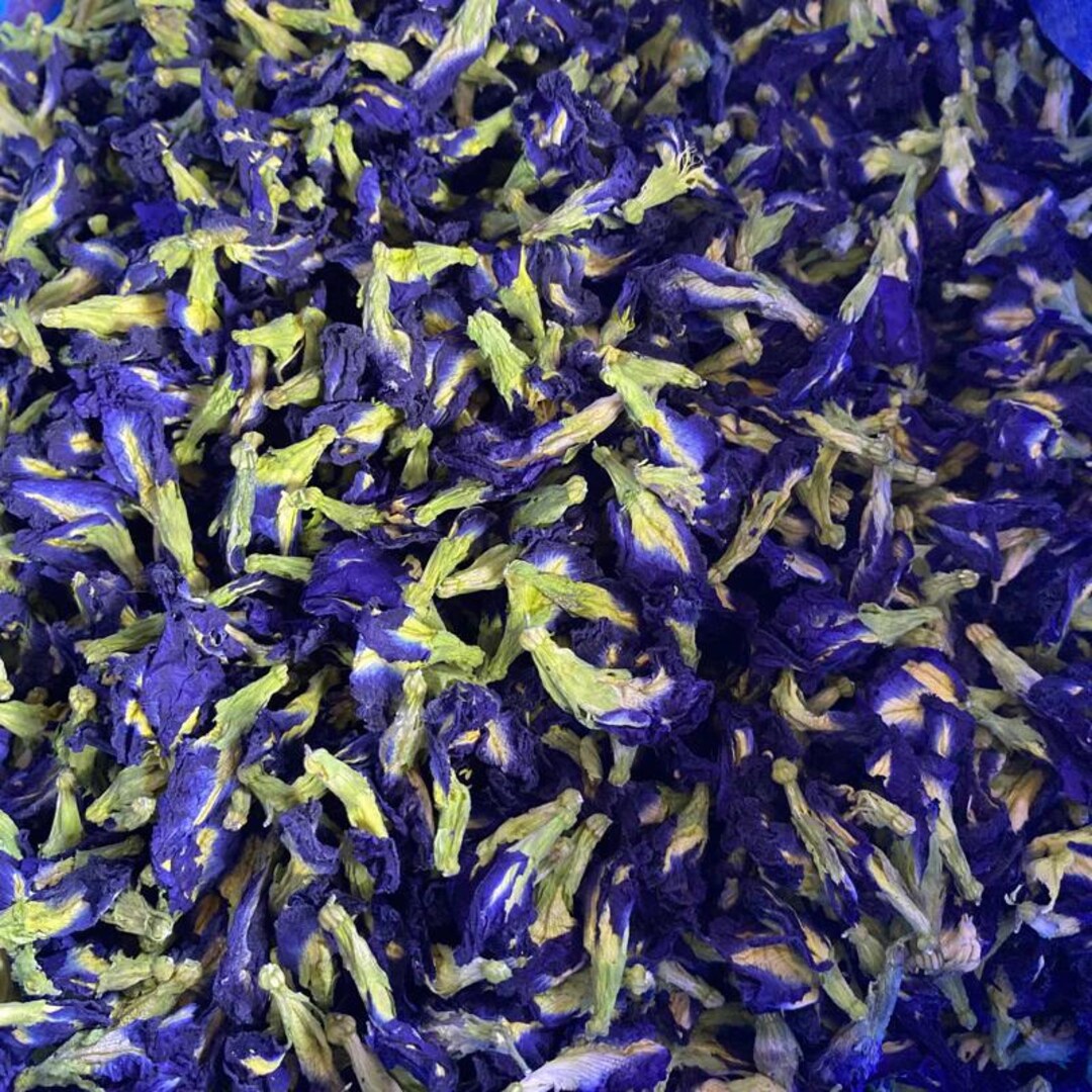 Dried Butterfly Pea Flowers | Organic Thai Herbal Tea | Free Seeds Pack ...