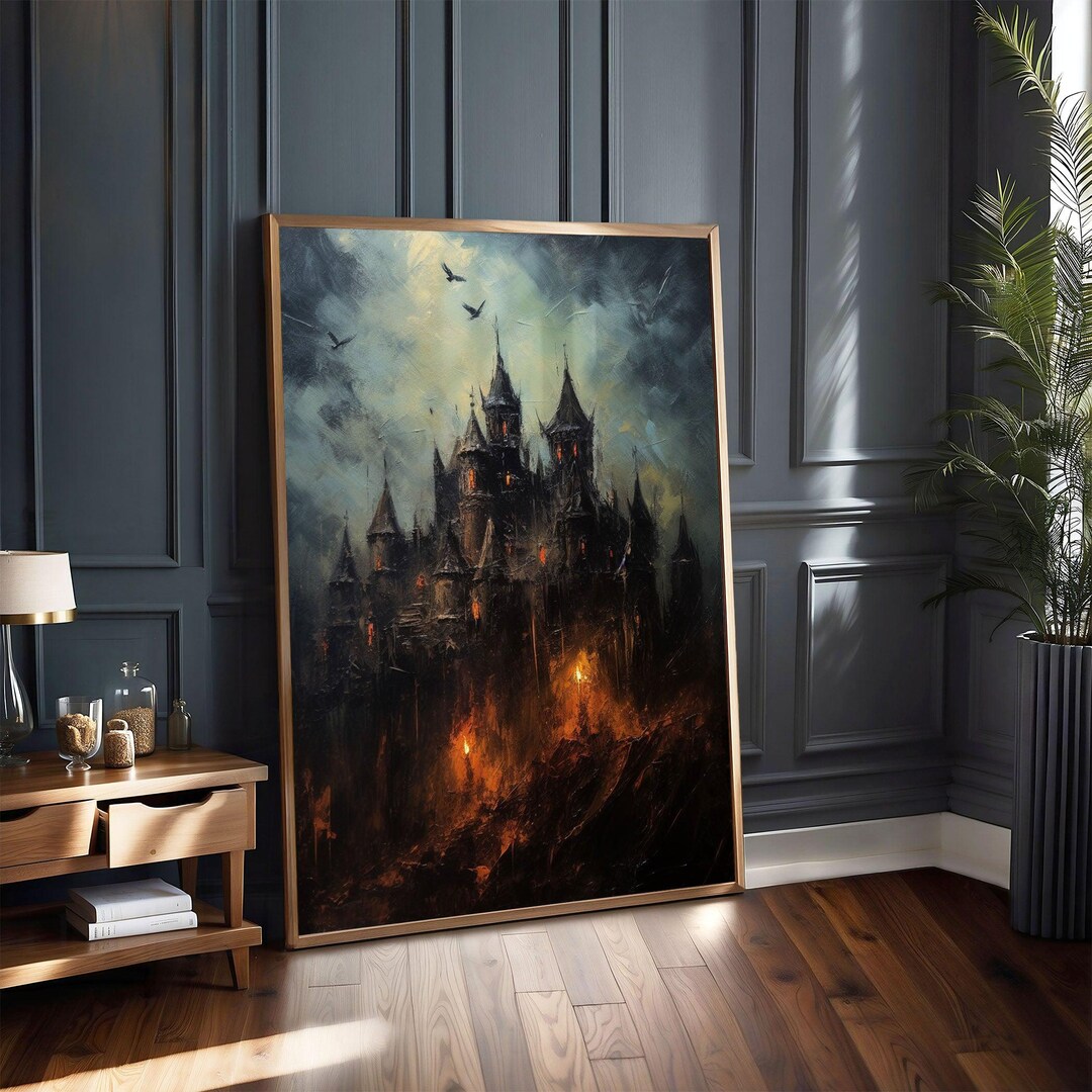 Vampire Castle Art - Gothic Artwork - Victorian Painting - Dark ...