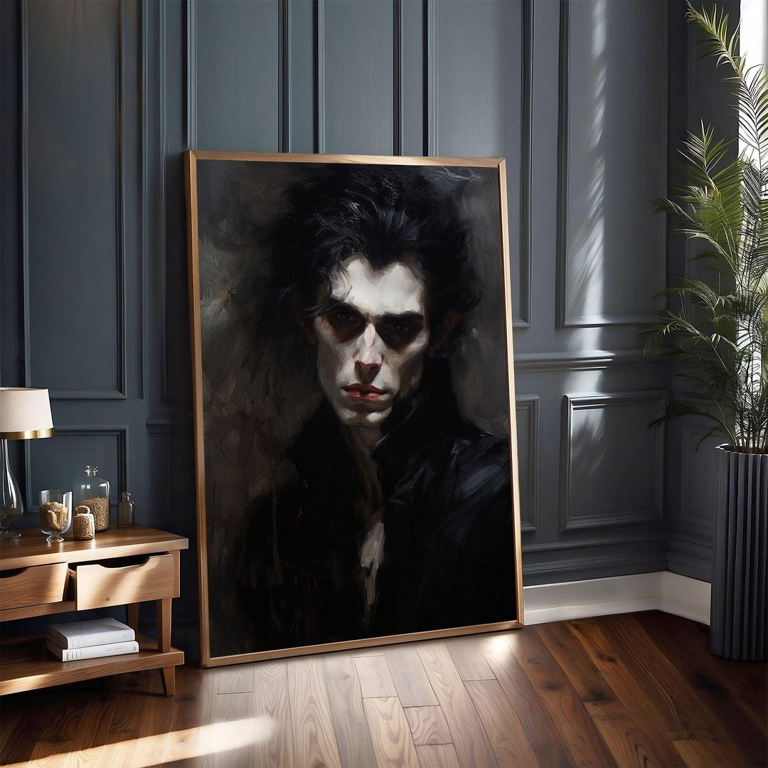 Dracula Portrait Print – Gothic Vampire, Dark Academia Wall Art - Etsy