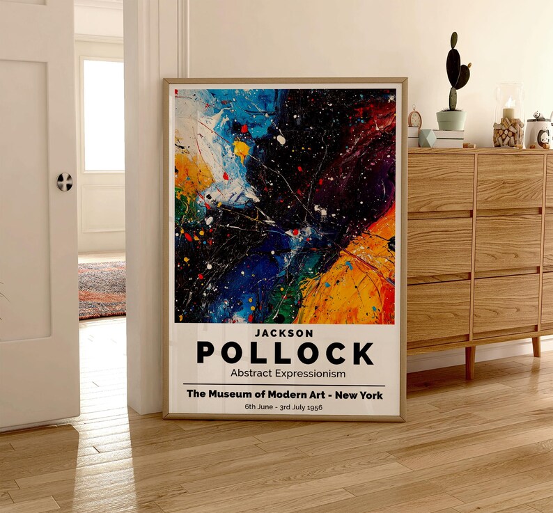 Jackson Pollock Art Print – Colorful Splatter Abstract Expressionism - Etsy