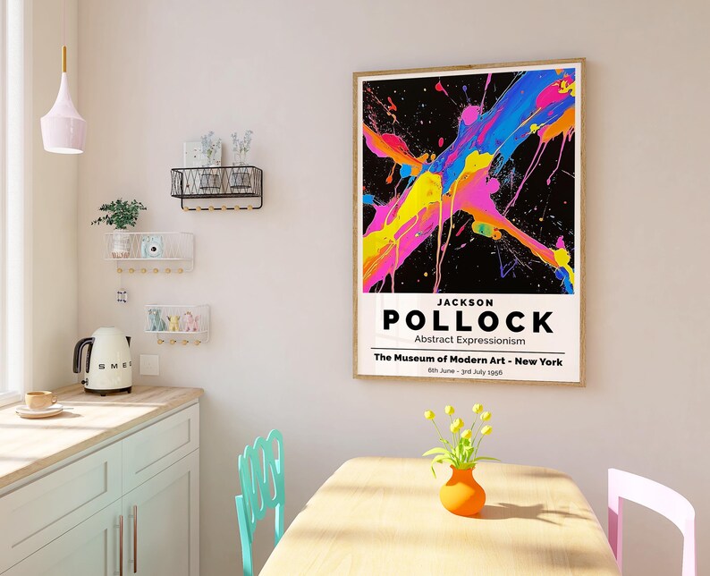 Jackson Pollock Art Print - Colorful Splatter, Modern Wall Art - Etsy