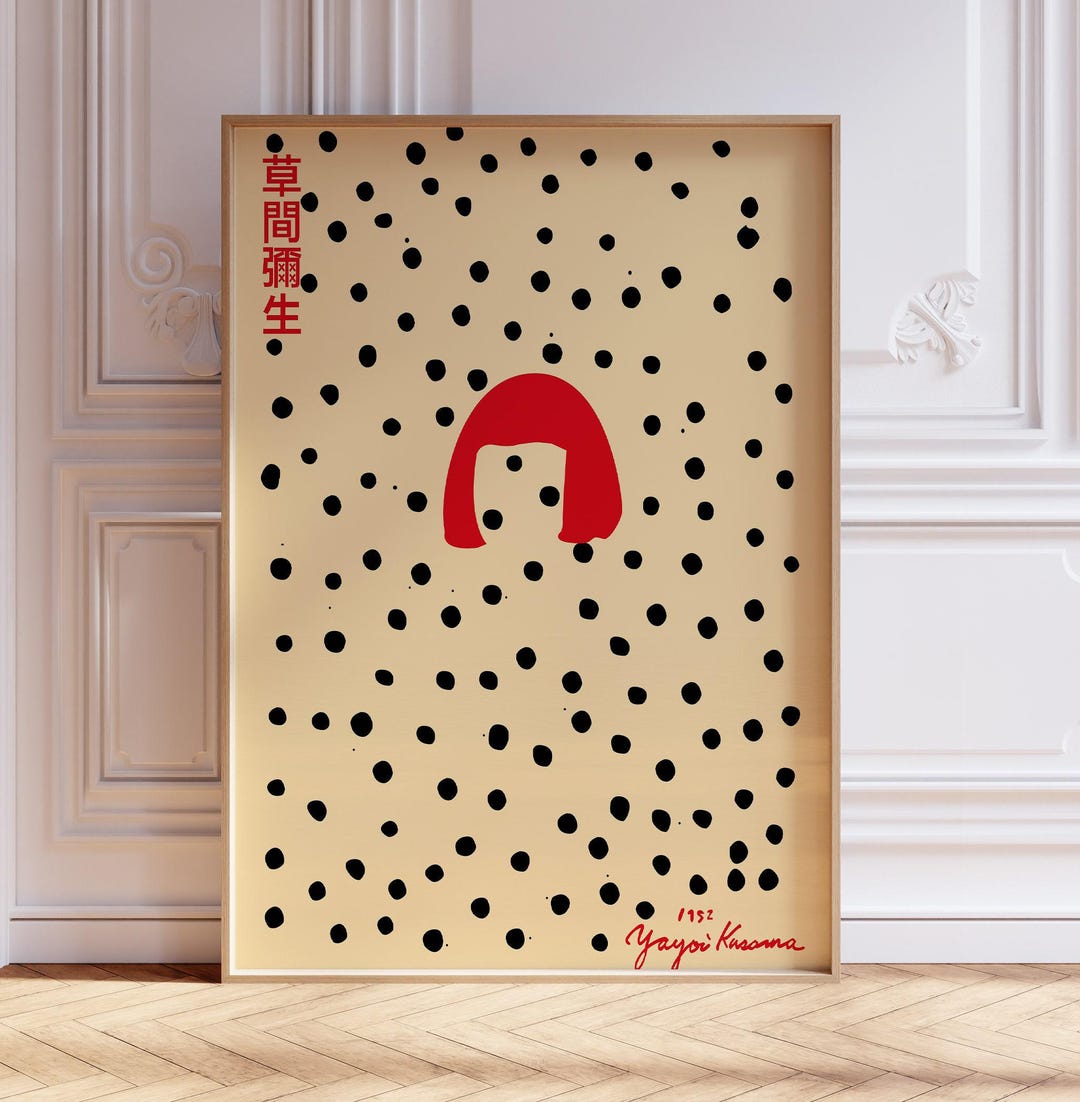 Self Portrait Yayoi Kusama Art Print, Japanese Wall Art - Etsy