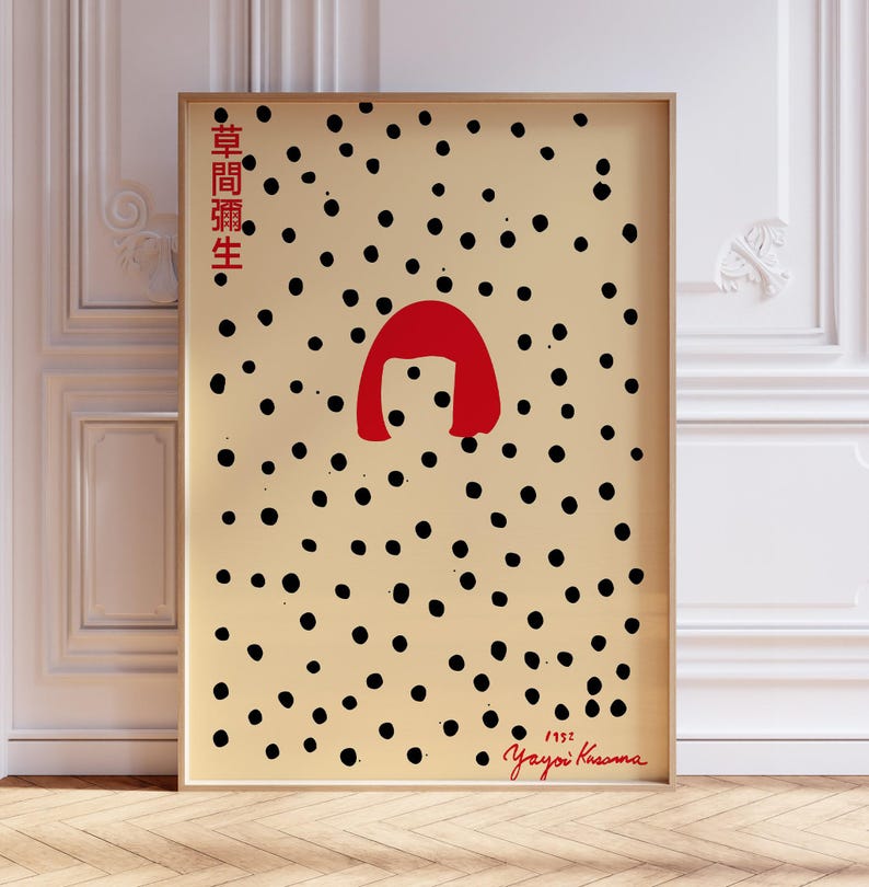 Self Portrait Yayoi Kusama Art Print, Japanese Wall Art - Etsy