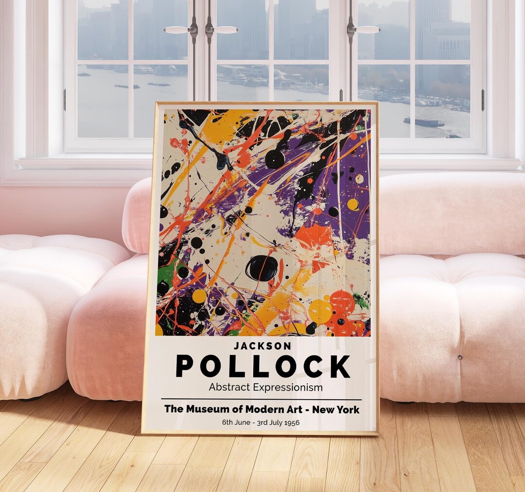 Jackson Pollock Abstract Art Print – Modern Splatter Poster - Etsy