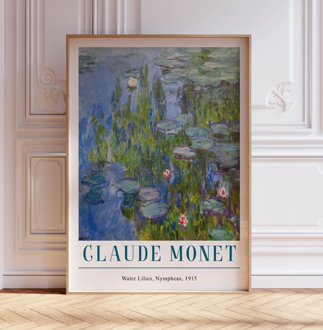 Claude Monet Poster, Water Lilies, Monet Print, Vintage French Home ...