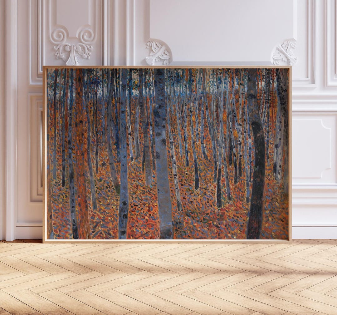 Gustav Klimt Print, Beach Forest Art, Vintage Home Decor - Etsy