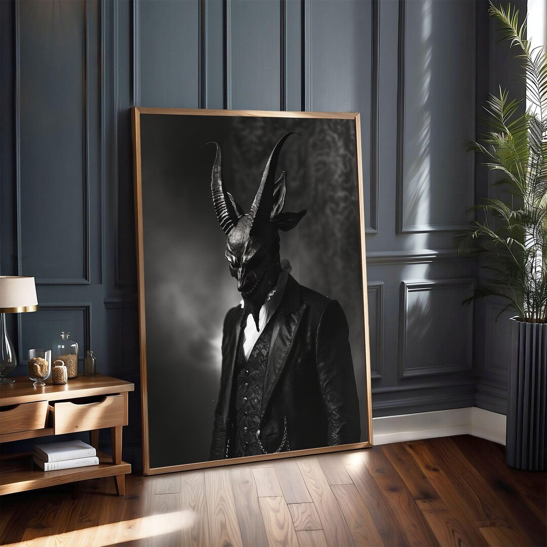 Demon Priest Art Print – Gothic Dark Academia Decor - Etsy