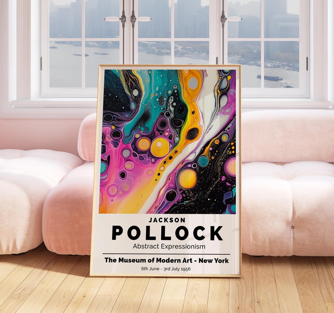 Jackson Pollock Poster - Colourful Abstract Wall Art, Expressionism Art ...