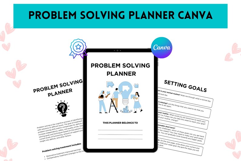 Problem Solving Planner Canva Template - Etsy
