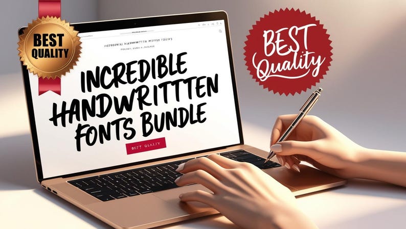 Incredible Handwritten Fonts Bundle Script Fonts Cute Fonts Crafting ...