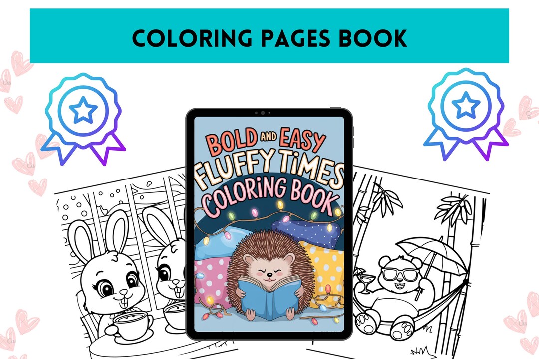 Bold & Easy Fluffy Times Coloring Page Adult Coloring Book Printable ...