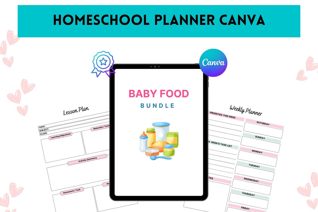 Homeschool Planner Canva Template Editable Homeschooling Curriculum ...
