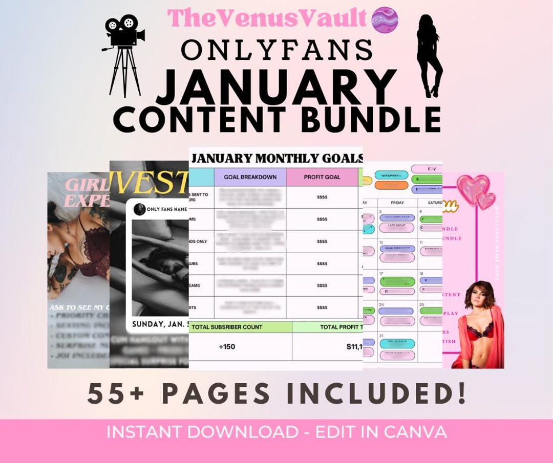 JANUARY 2025 ONLYFANS Content Bundle | Fansly Cam Girl or Adult Creator ...