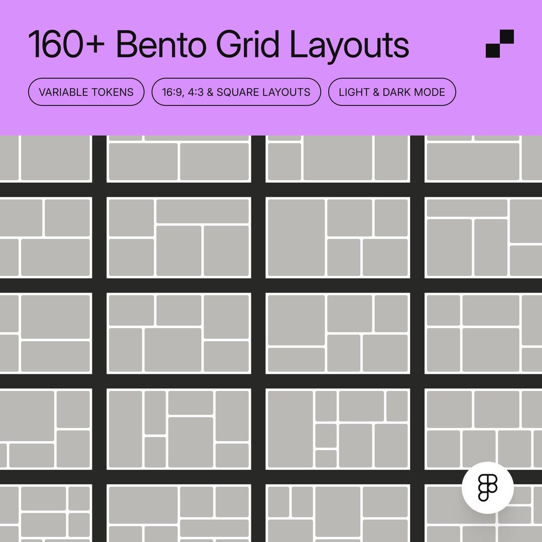 Figma Bento Grid Layout Pack Download – 160+ Arrangements | UI, UX ...