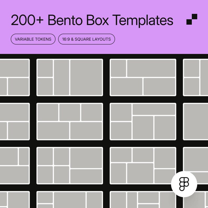 Bento Grid Layouts for Figma | Bento Box Presentation Templates ...