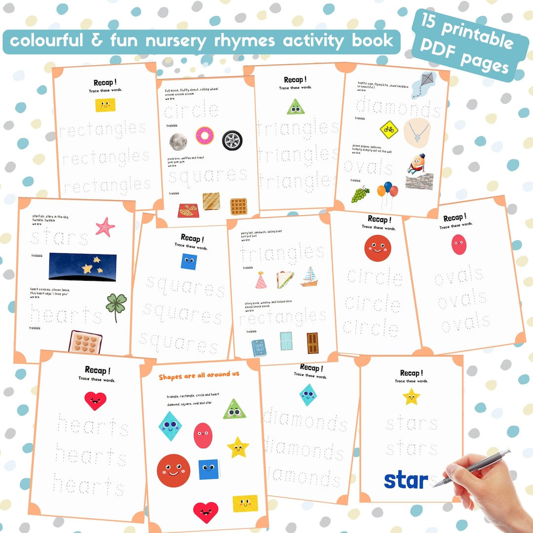 Printable Toddler Activity Book Quiet Busy Book Kid Shapes Are Around ...
