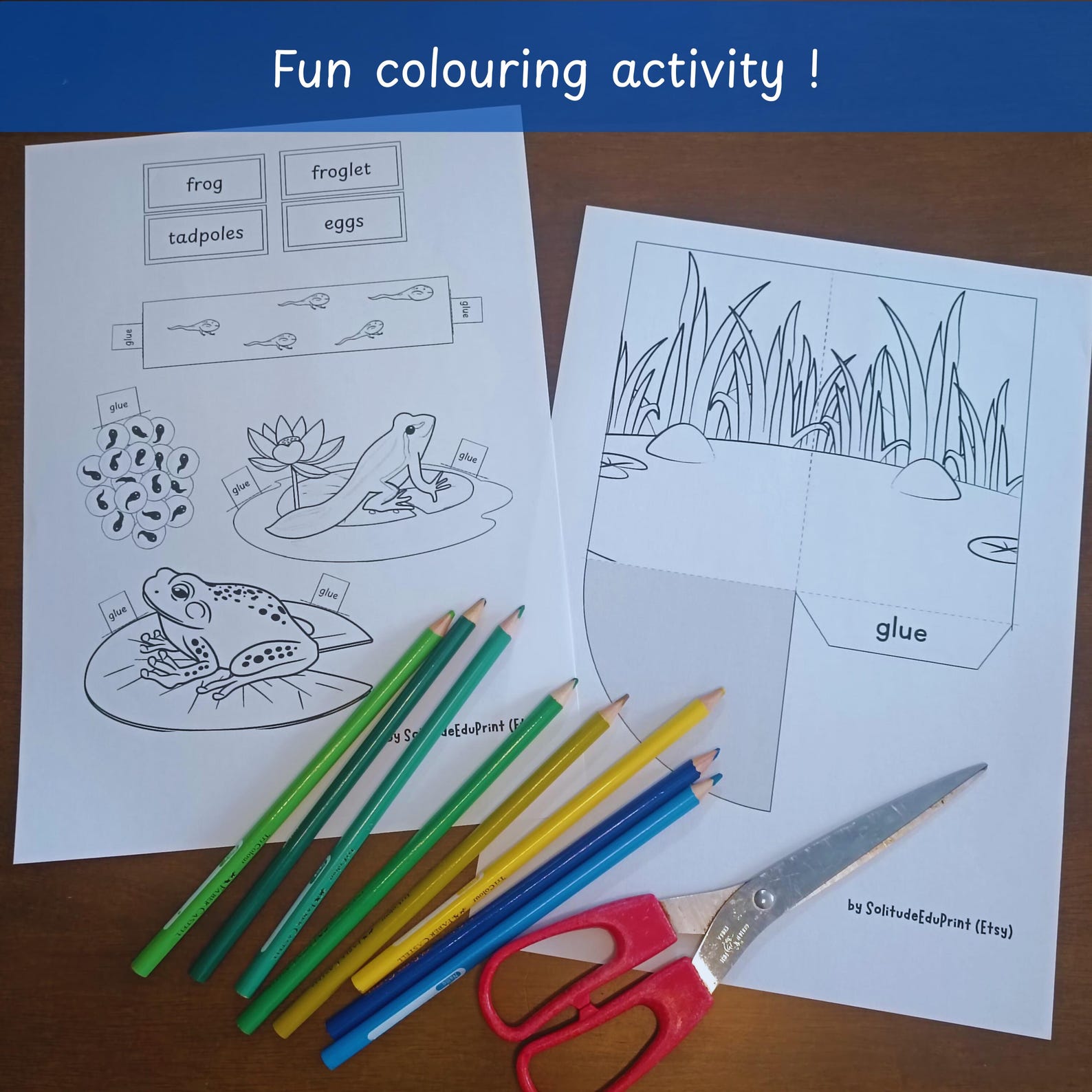 3D Frog Life Cycle Craft Printable, Frog Worksheet PDF, Spring Science ...