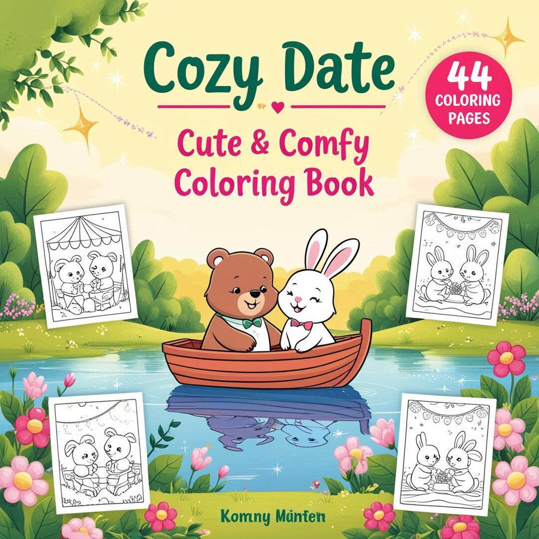 Cozy Date Coloring Book 40 Pages Instant Download - Etsy