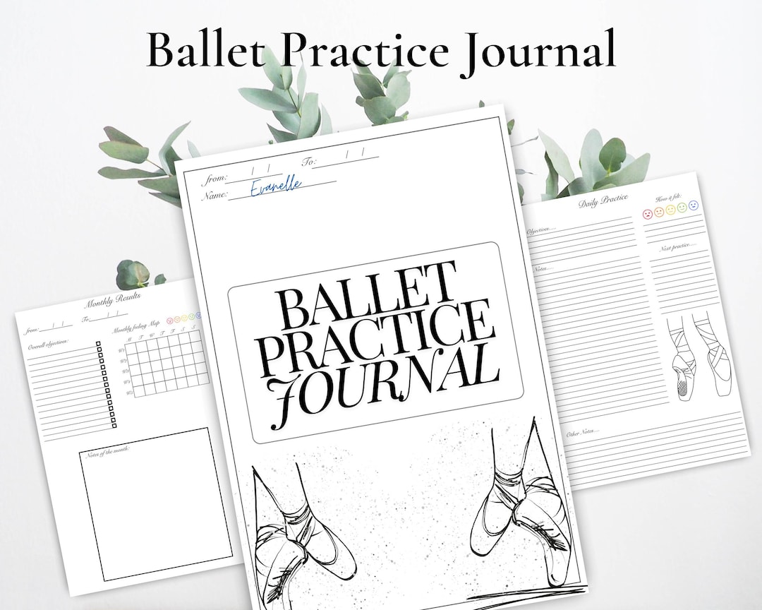 Ballet Practice Journal - Printable & Digital Download for Progress and ...