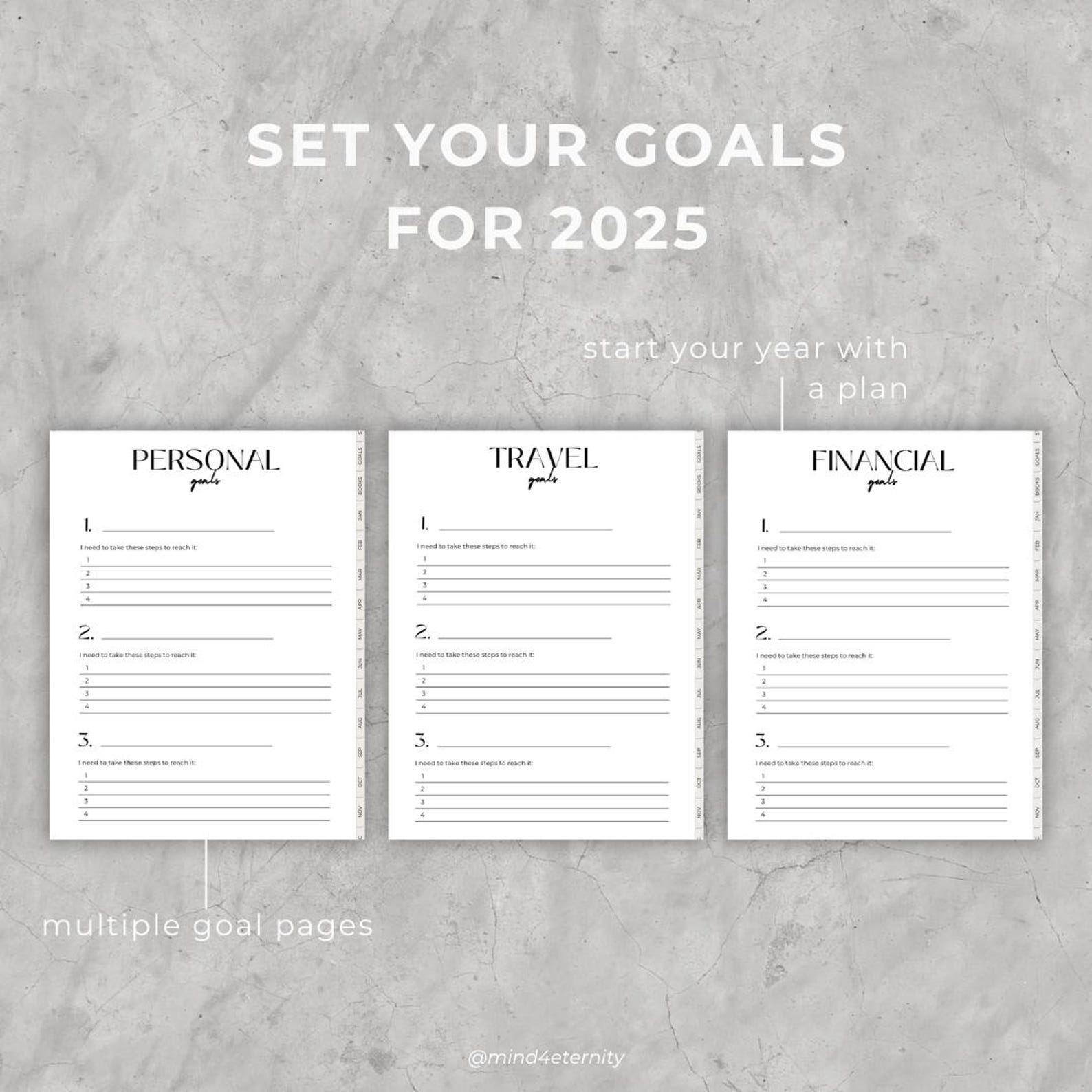 2025 Digital Planner: Dated and Hyperlinked | Monthly and Weekly ...