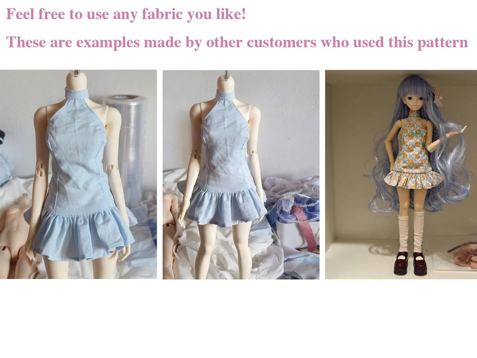 1/4 BJD Clothes Pattern, 1/4 BJD Clothes Tutorials, 1/4 Scale Doll ...