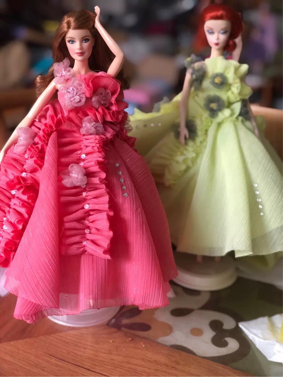 30cm Fashion Doll Handmade Ball Gown, Voluminous Wide Skirt & Long ...