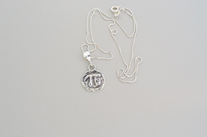 PI Charm, Sterling Silver, PI Symbol, Unisex Necklace , PI Day, March ...