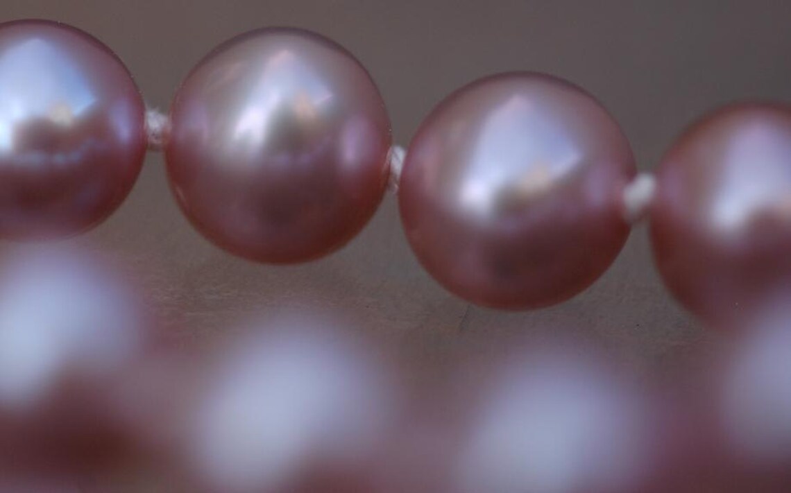 Pink Cultured Freshwater Pearl Necklace Natural Color Pearl - Etsy