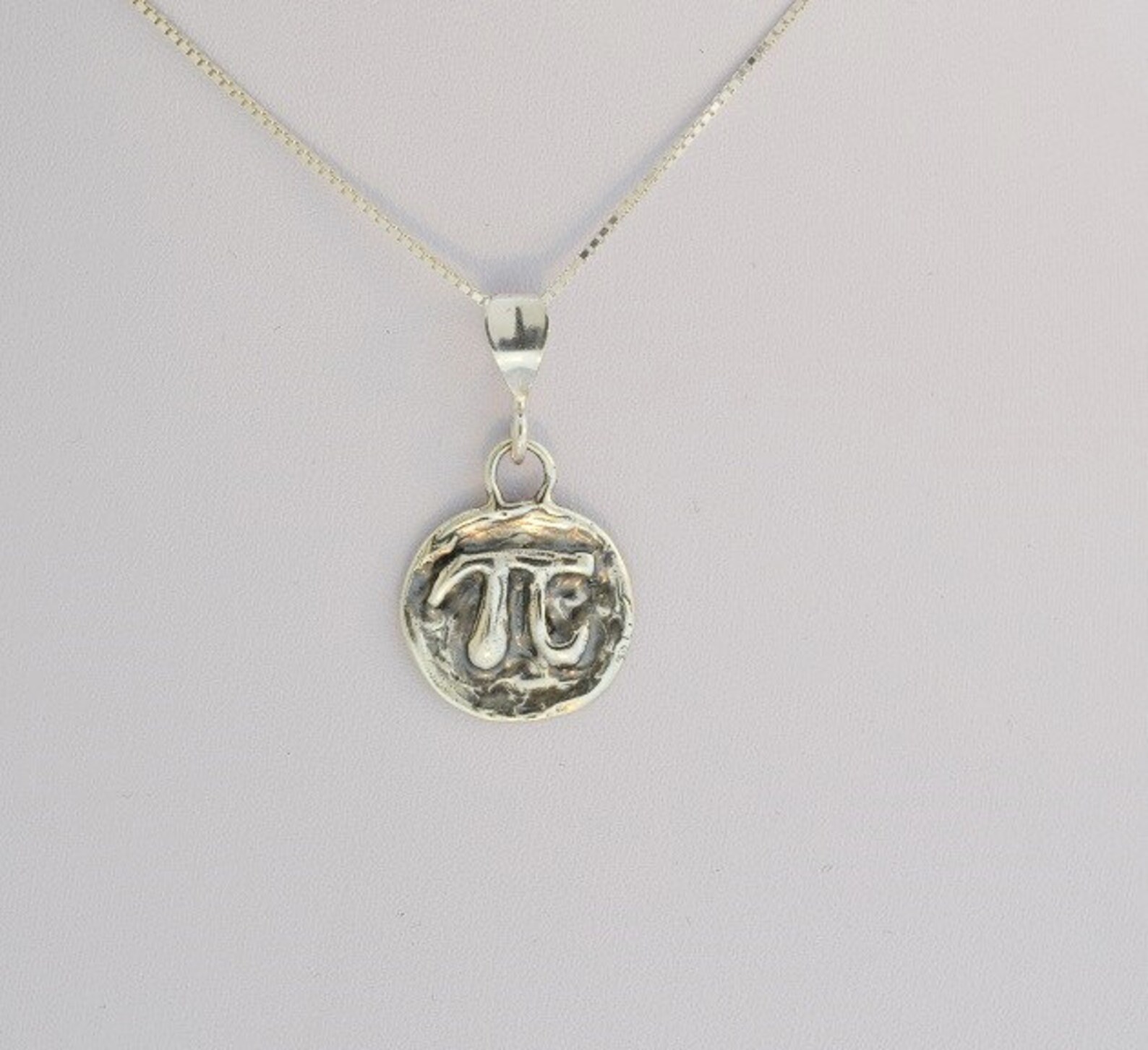 PI Charm, Sterling Silver, PI Symbol, Unisex Necklace , PI Day, March ...