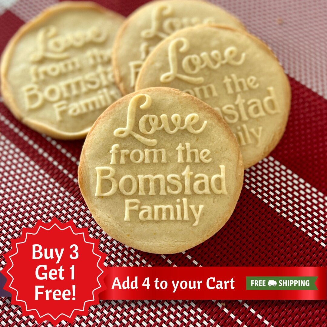 Love Cookie Cutter Stamp Custom Name Cookie Stamp Family Christmas ...