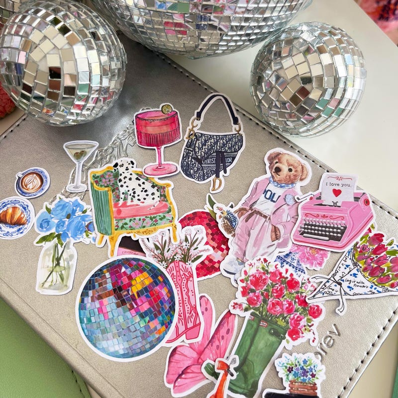 Pink Sticker Aesthetic - Etsy