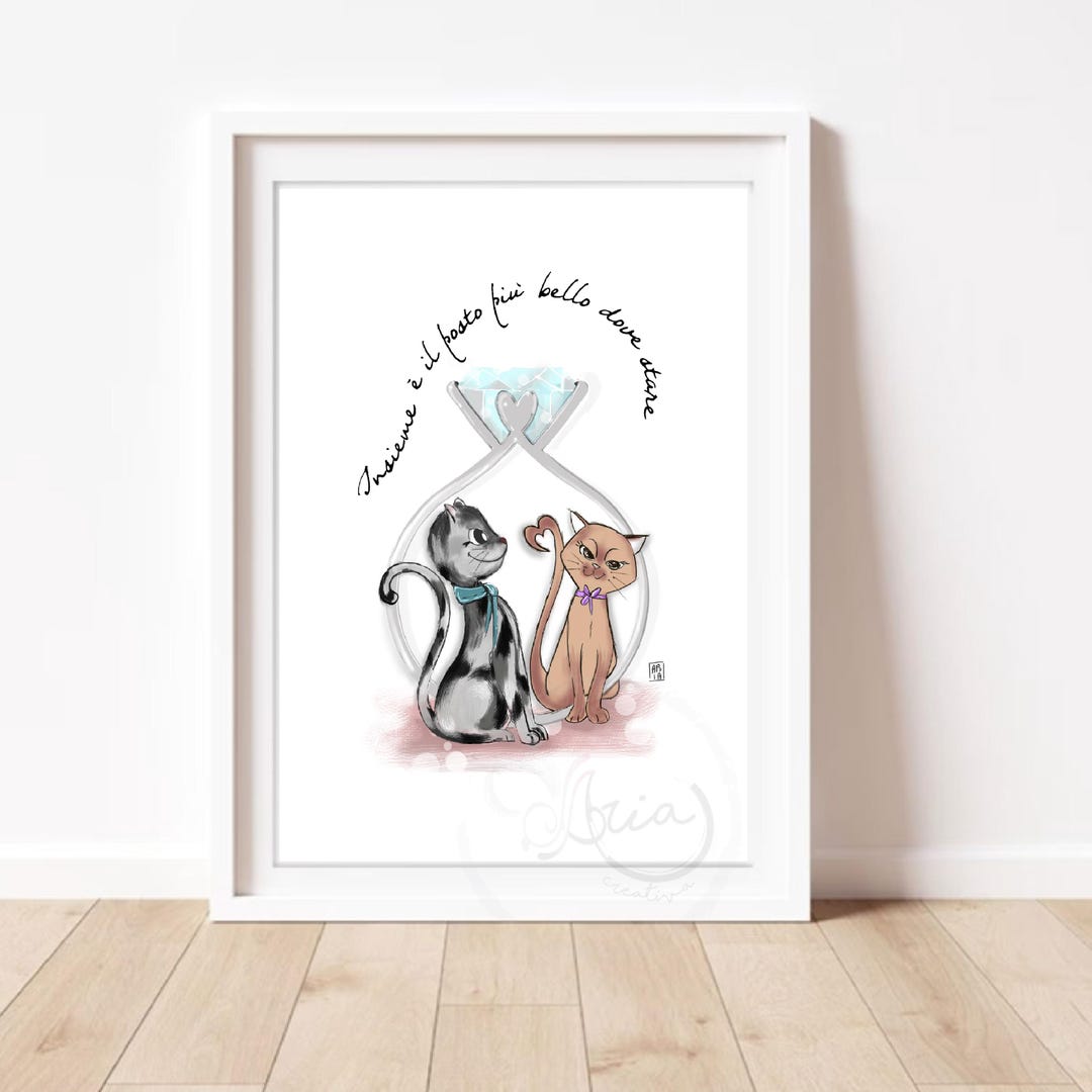 Printed Illustration, Picture, Poster, Paper Print, Printed Cats ...