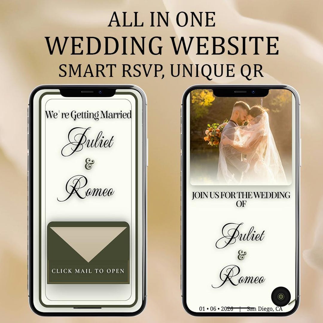 QR Code Photo Uploader Wedding Website With Details, Trackable RSVP ...