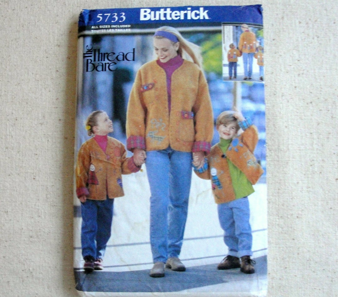 Butterick 5733 Pattern My Family & Me Jackets With Embroidery and ...