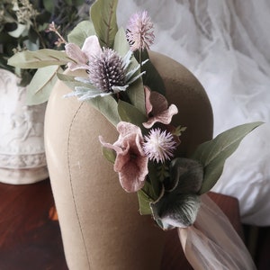 Rhiannon Thistle Crown, Floral Hair Wreath, Laurel Headpiece, Bridal ...