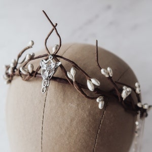 Arwen Bridal Vine Crown, Elven Circlet, Silver Branch Crown, Medieval ...
