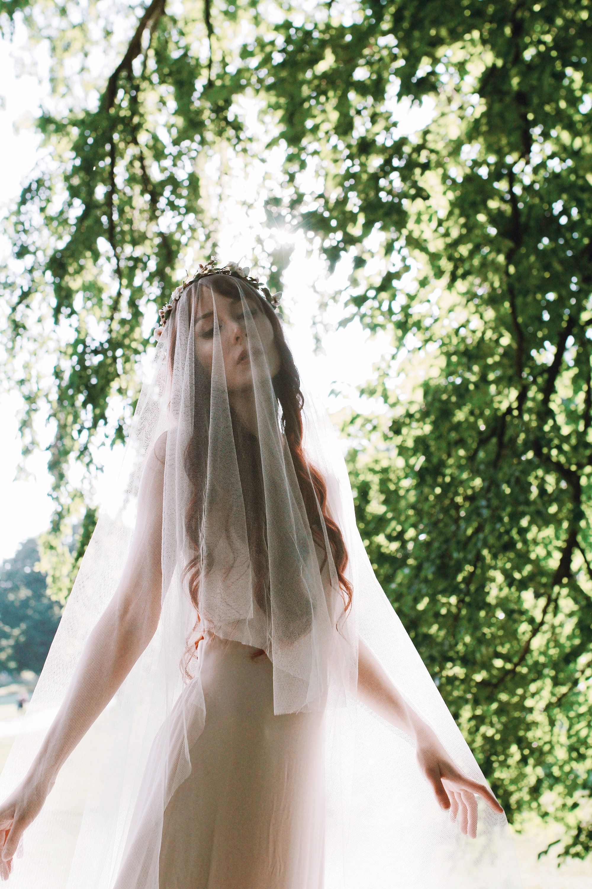 Wedding Veil, Drop Veil, Soft Vintage Tulle, White Bridal Veil, Circle ...