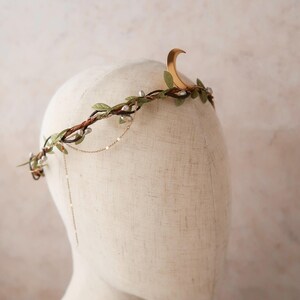 Medieval Crown, Moon Tiara, Gold Wedding Crown, Greek Goddess Headpiece ...