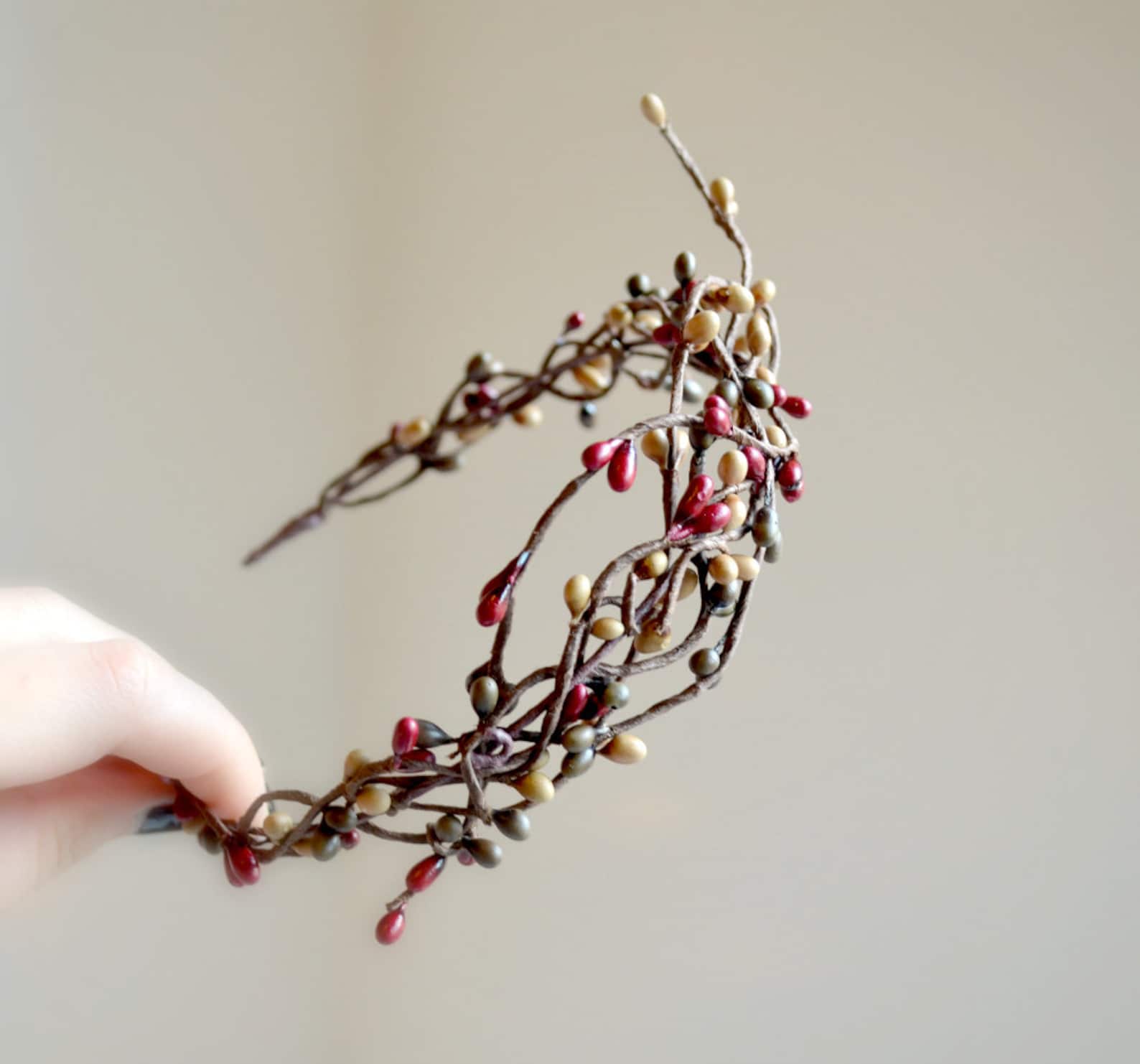 Rustic Crown Woodland Headband Fall Headpiece Berry Crown - Etsy